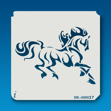 06-00037 Running Horse Stencil - iStencils