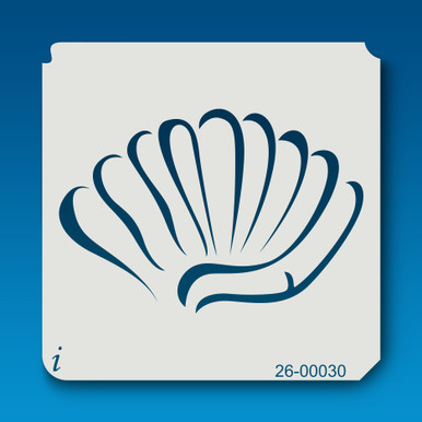 26-00030 clam shell stencil - iStencils