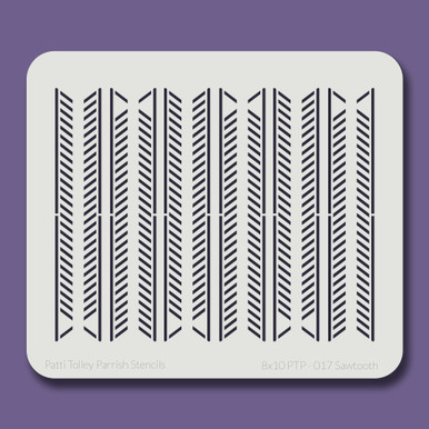 8X10 PTP-017 Sawtooth Stencil - iStencils