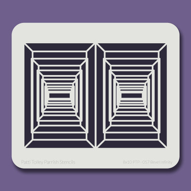 8X10 PTP-057 Bevel Infinity Stencil - iStencils