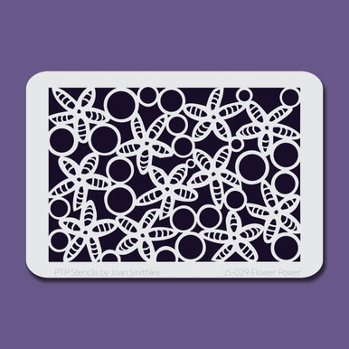 JS-029 flower power stencil - iStencils