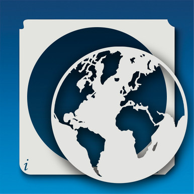 Earth stencil | Geography stencils | iStencils