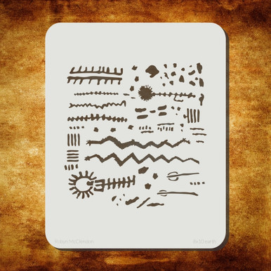 Earth Stencil | Robyn McClendon Hearth Codes: Cycles Stencils | iStencils