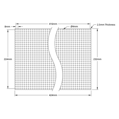 1116 Series Grid Plate (29 x 53 Hole, 232 x 424mm) - goBILDA