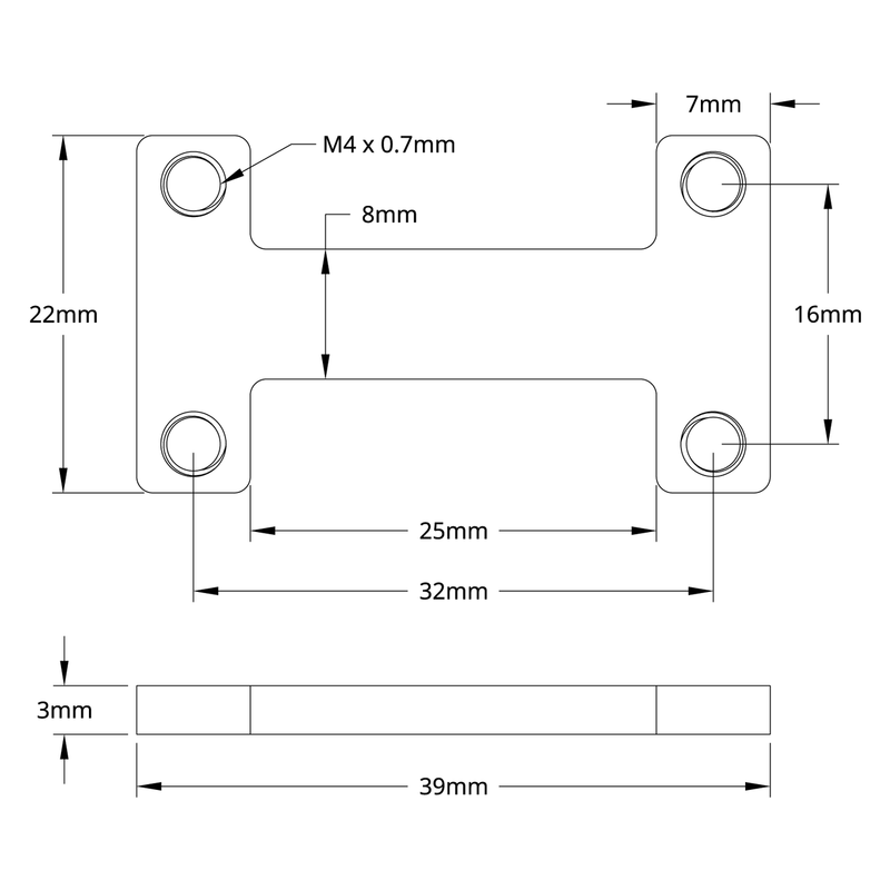 Steel Channel-Connector Plate - 2 Pack - goBILDA