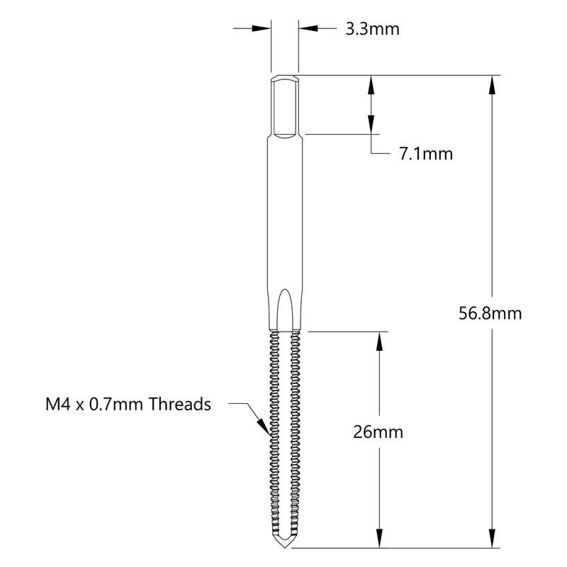 M4 x 0.7mm Thread Starting Tap - goBILDA