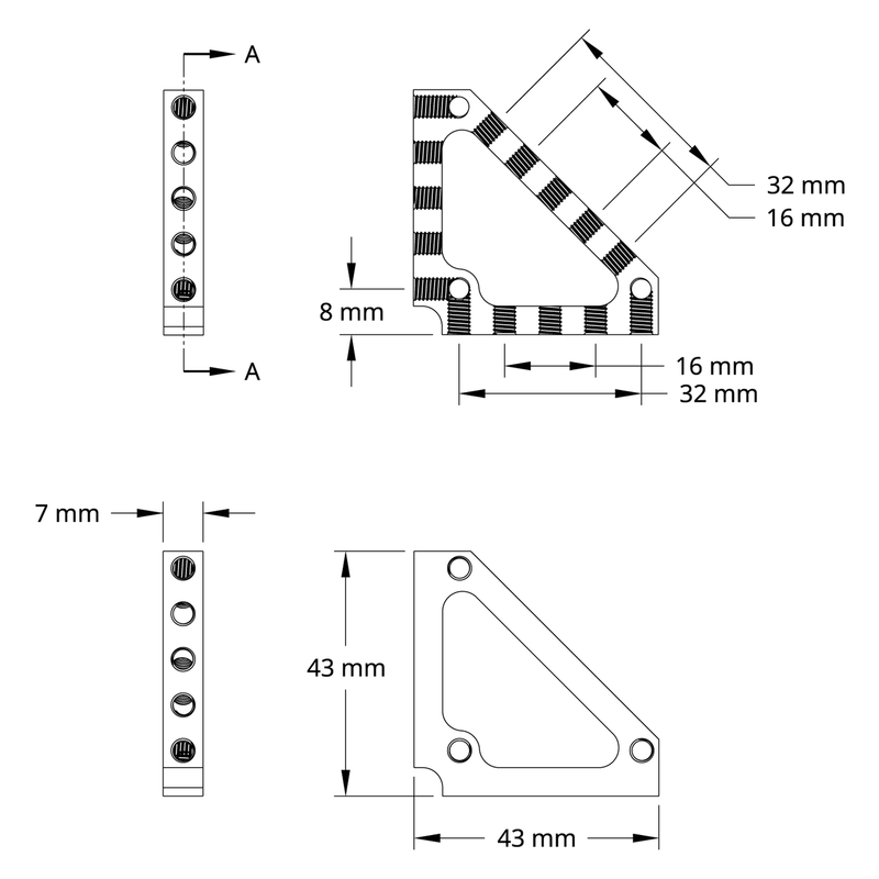 1204 Series Gusseted Angle Mount (2-1) - goBILDA
