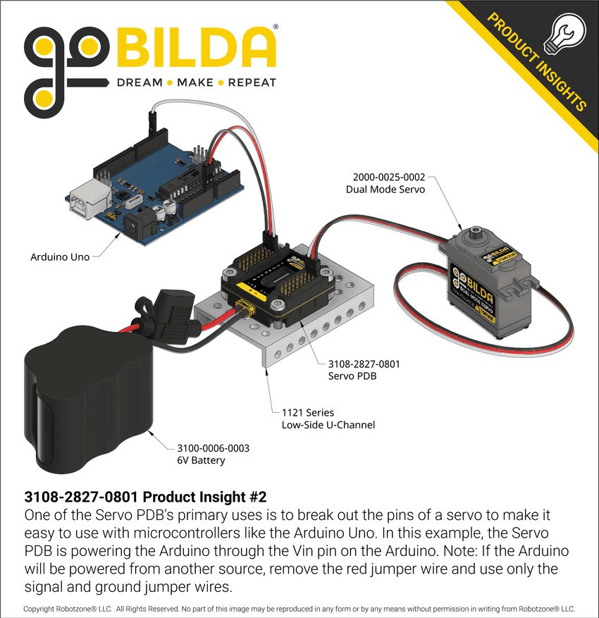 Servo Power Distribution Board (8 Channel) - goBILDA