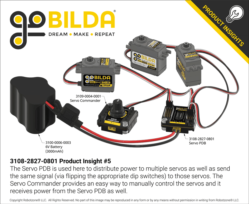 Servo Power Distribution Board (8 Channel) - goBILDA