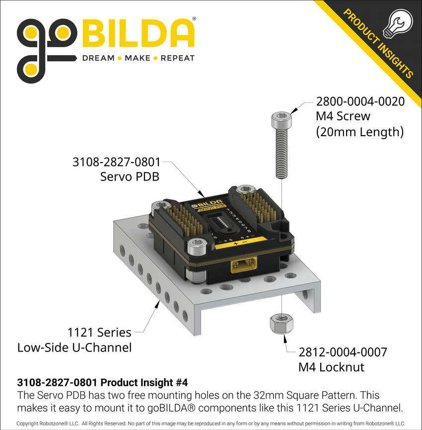 Servo Power Distribution Board 8 Channel GoBILDA Servo Power Distribution Board 8 Channel GoBILDA