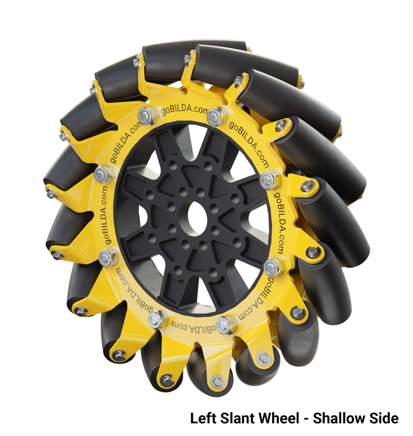 140mm Mecanum Wheel Set (70A Durometer Bearing Supported Rollers) - goBILDA