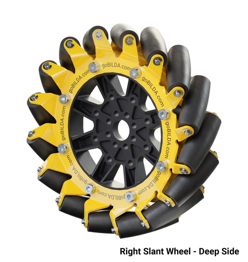 140mm Mecanum Wheel Set (70A Durometer Bearing Supported Rollers) - goBILDA