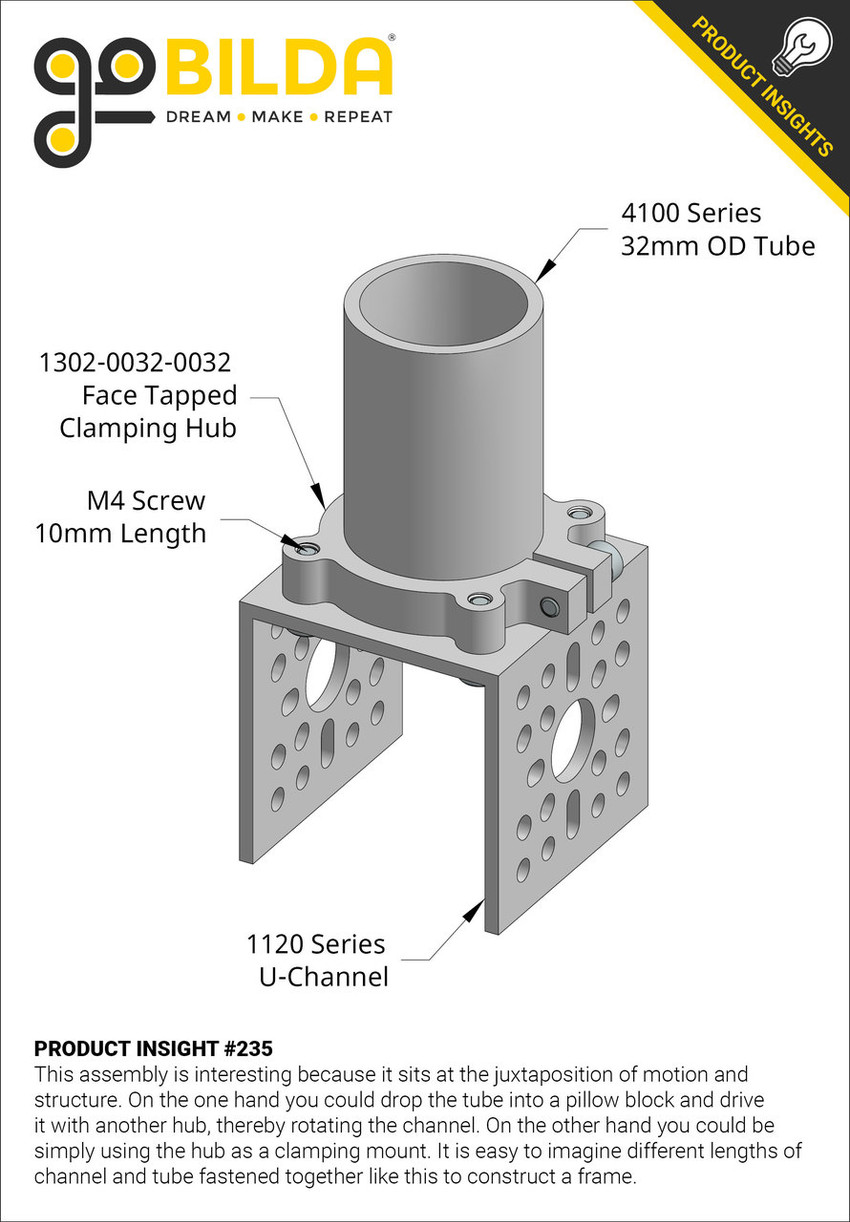 1120 Series U-Channel (17 Hole, 432mm Length) - goBILDA