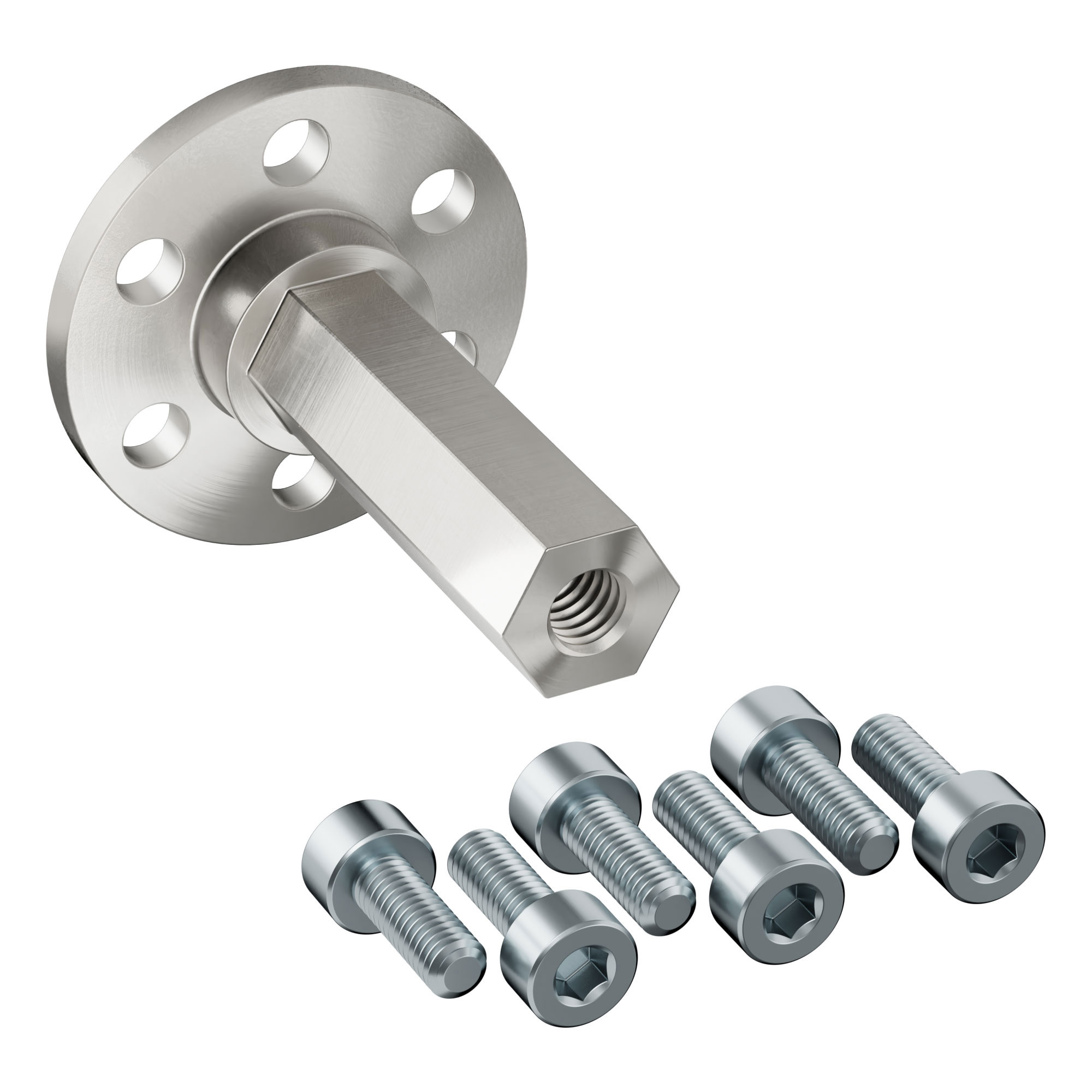 Flanged Stainless Steel Shaft For Rev Motion Pattern 8mm Rex 29mm