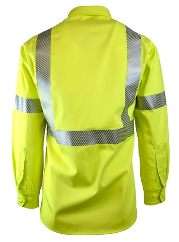 Lapco 7Oz Flame Resistant Hi-Vis Uniform Shirt - Class 2 | FR Depot