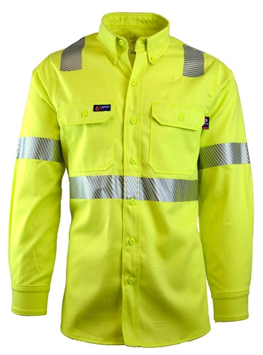 Lapco 7Oz Flame Resistant Hi-Vis Uniform Shirt - Class 2 | FR Depot