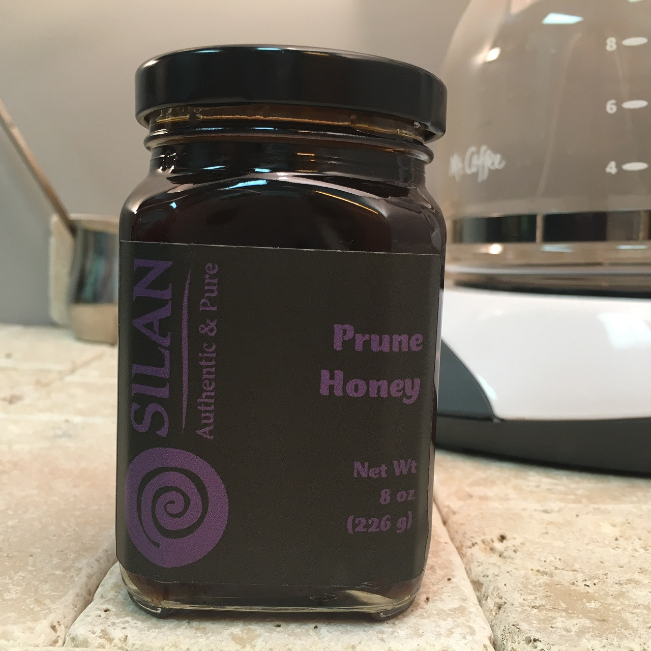 100% Pure Prune Honey - 8 oz. Jar - Fresh Roasted Almond Company