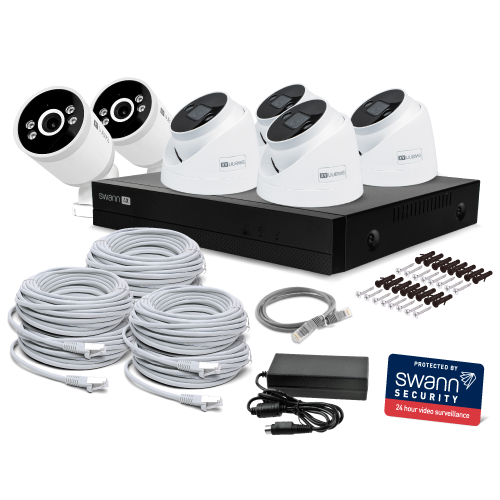 AdvancedX™ 6 Camera 8 Channel Wired 4K NVR Security System with 24/7 ...