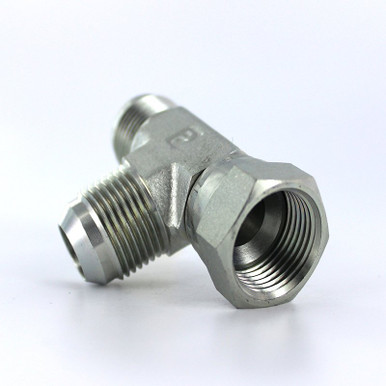 Parker 12 R6X-S Swivel Nut Run Tee 3/4 JIC X 3/4 Swivel X 3/4 JIC Steel ...
