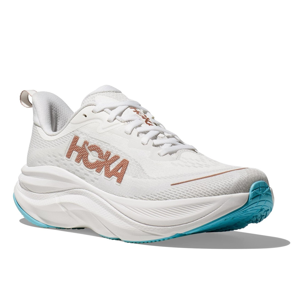 HOKA Women's Skyflow Frost/Rose Gold Running Shoes - Free Shipping