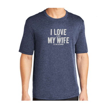 RUN UNITED Inspired I love my Wife (Tech) T-Shirt - Free Shipping