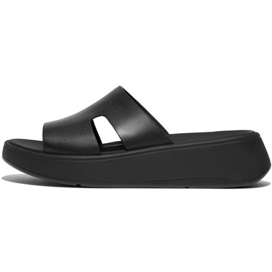 FITFLOP Women's F-Mode Raw-Edge Leather Flatform H-Bar Slides - Free ...