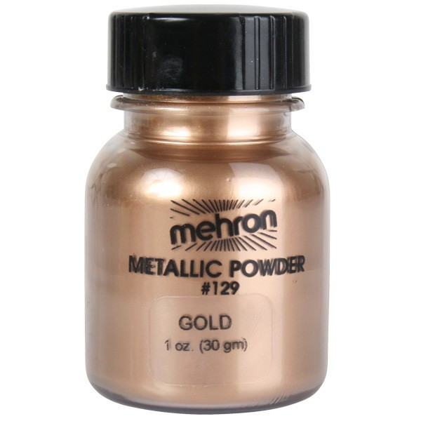 Mehron Metallic Powder GOLD 28g - Face Paint Shop Australia