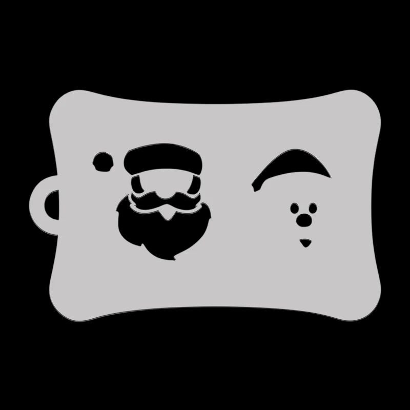 Santa Face Stencil Santa Face Outline Images Free Download On