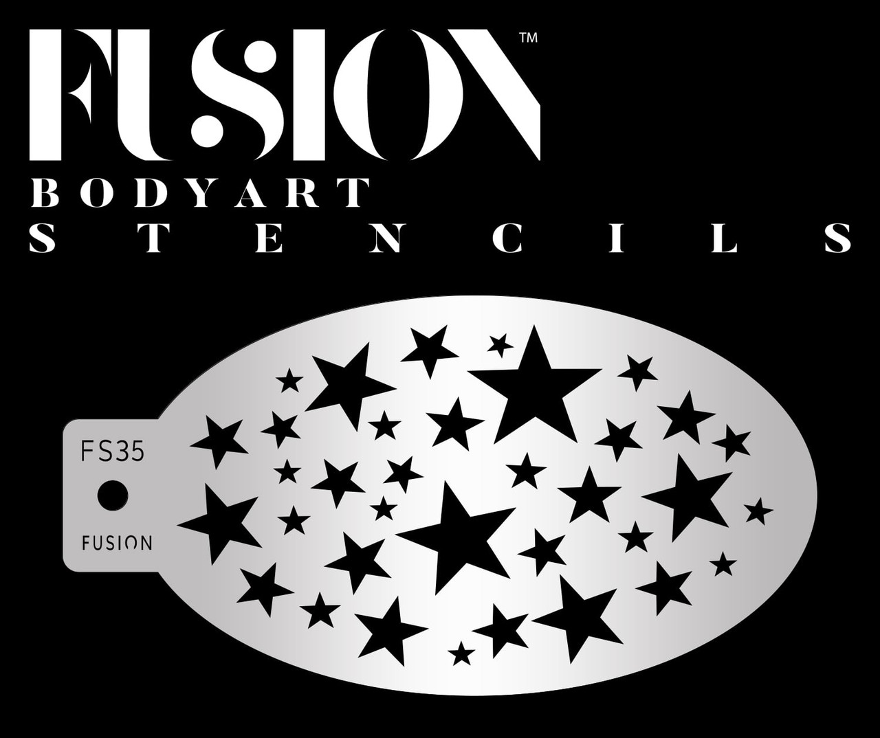Fusion Stencil STAR CLUSTER Face Paint Stencil - Face Paint Shop Australia
