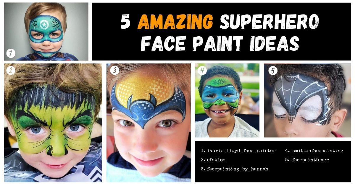 5 Amazing Superhero Face Paint Ideas - Face Paint Shop Australia