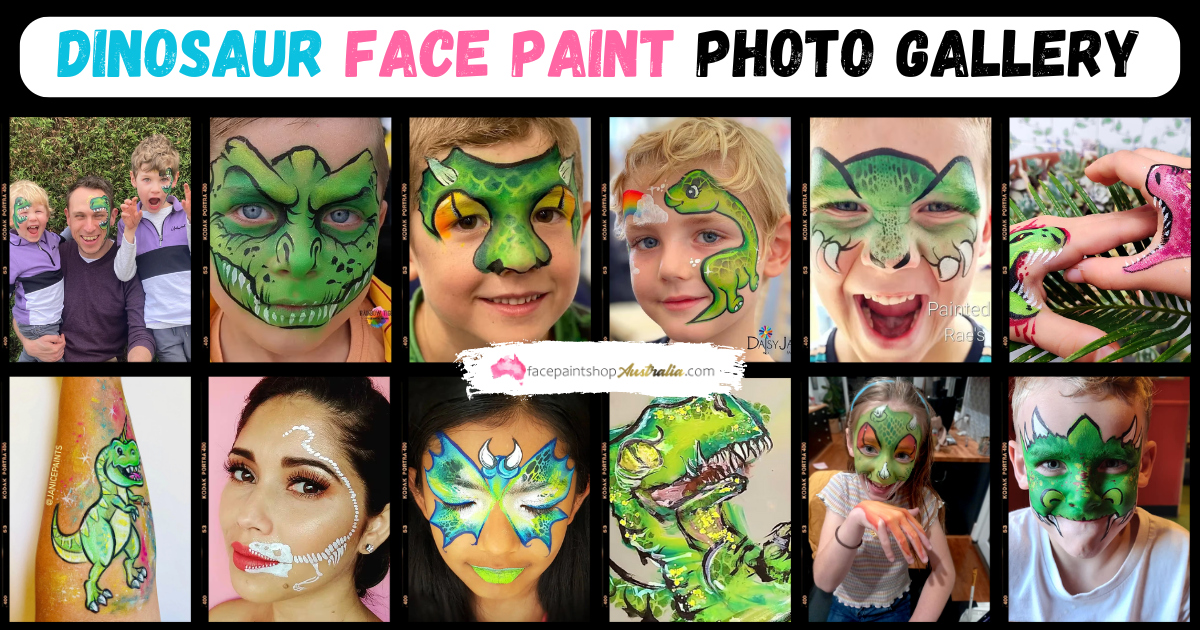 Dinosaurs Face Paint Ideas to Inspire - Face Paint Shop Australia