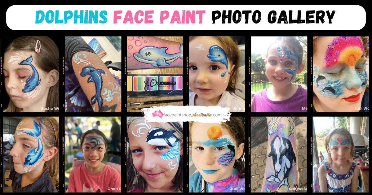 Dolphins Face Paint Ideas to Inspire - Face Paint Shop Australia