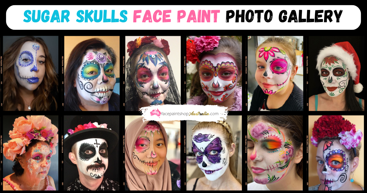 Sugar Skulls Face Paint Ideas to Inspire - Face Paint Shop Australia