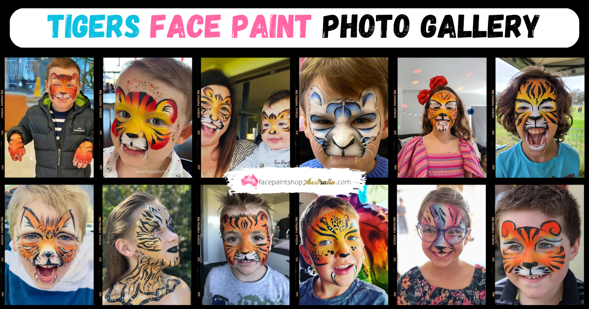 Tigers Face Paint Ideas to Inspire - Face Paint Shop Australia