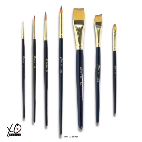 XO SET of 7x Face Paint Brushes Pro Series | XO Art Co - Face Paint ...