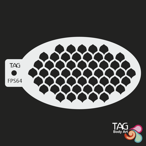 TAG Body Art Face Paint Stencil SCALES - Face Paint Shop Australia
