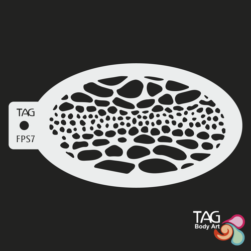 TAG Body Art Face Paint Stencil DRAGON SCALES - Face Paint Shop Australia
