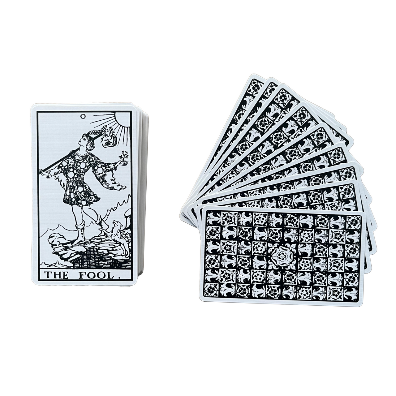 Pixie's Line Art Tarot Deck & 100 Page Guide | Linen Finish | Full Size ...