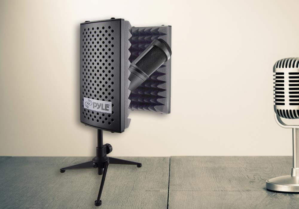 Pyle PSMRS08 Compact Microphone Isolation Shield, Studio Mic Sound ...