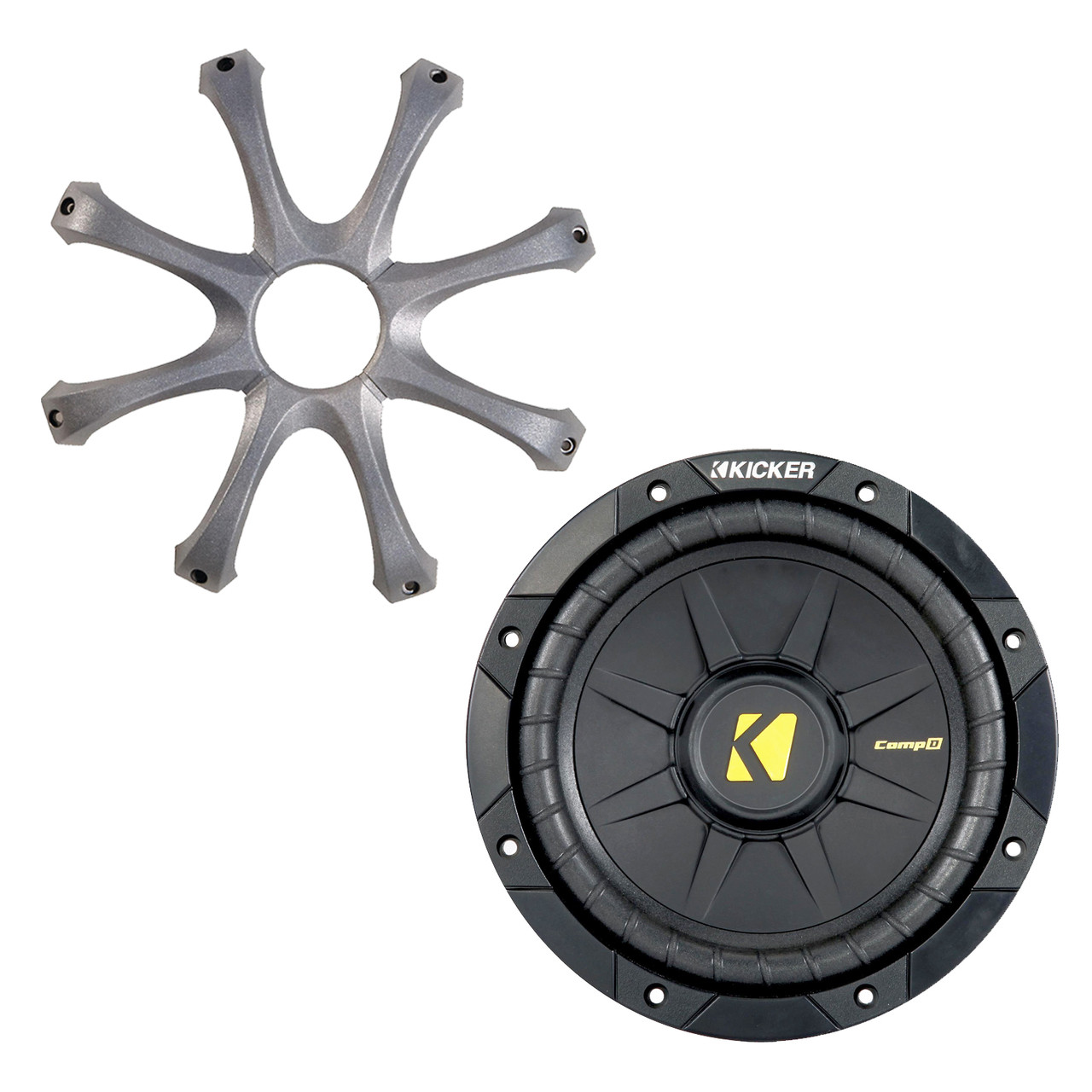 Kicker 40CWD84 8" CompD Car Subwoofer - Each (Black), Kicker GR80 8 ...