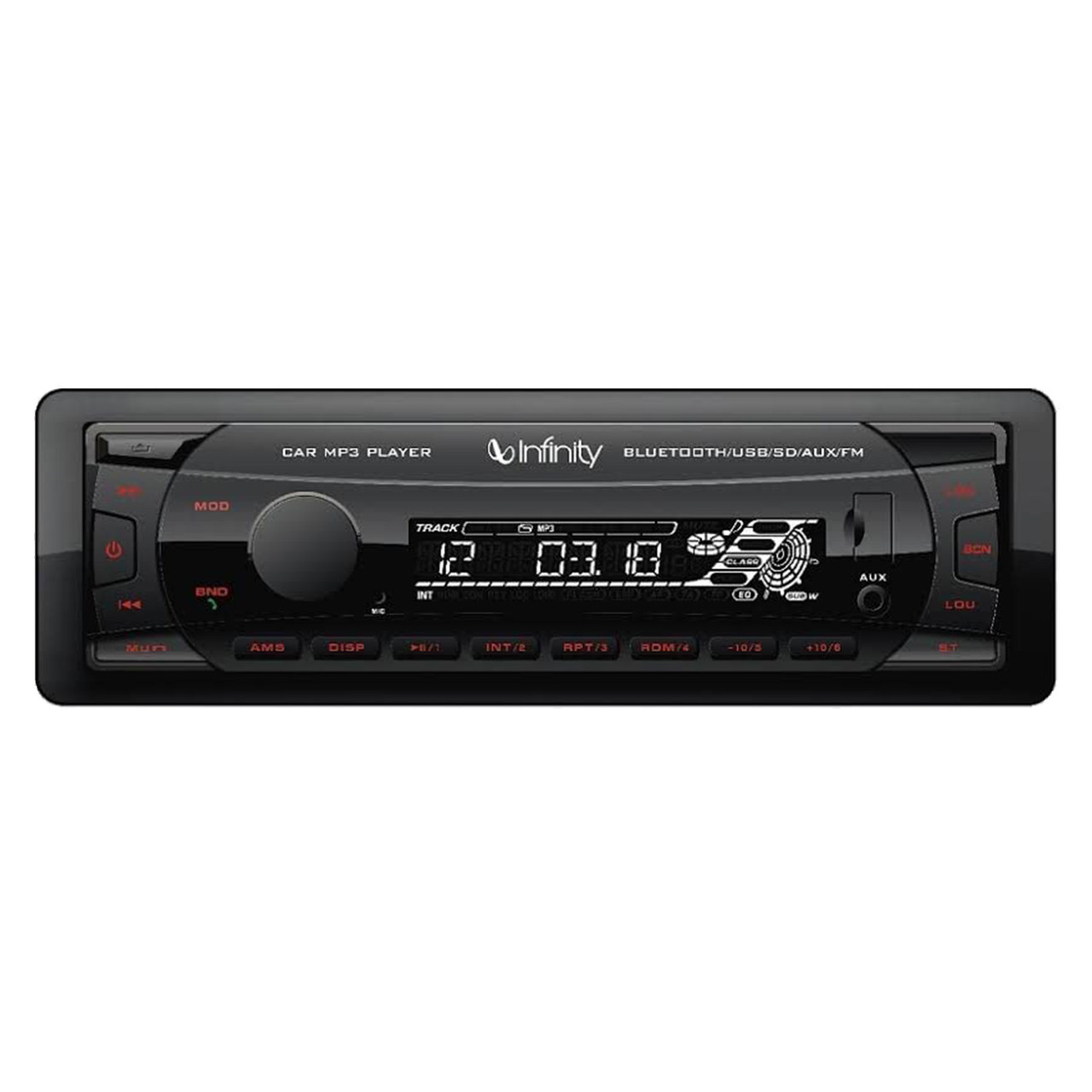 In Dash 1DIN Bluetooth USB/AUX/SD FM Radio MP3 Player Digital Media ...
