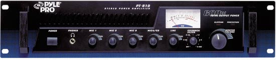 PyleHome PT610 19'' Rack Mount 600Watt Power Amplifier/Mixer w/ 70V ...