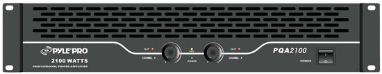 Pyle PQA2100 19'' Rack Mount 2100 Watts Professional Power Amplifier