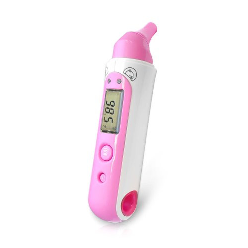 Pyle Bluetooth Smart Ear and Body Thermometer, Pink - Road Entertainment