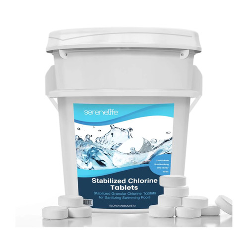 SereneLife Stabilized Granular Chlorine Tablet for Sanitizing Swimming ...