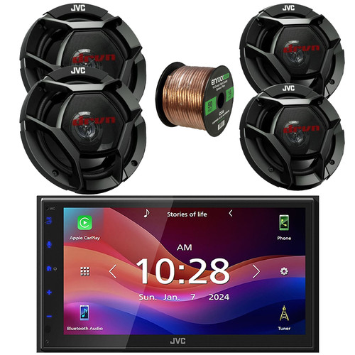 JVC KW-M690BW 6.8" Capacitive Monitor Single-DIN Bluetooth USB/MP3 ...