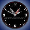 Corvette C8 Stingray Black Tie LED Lighted Wall Clock 14 x 14 Inches