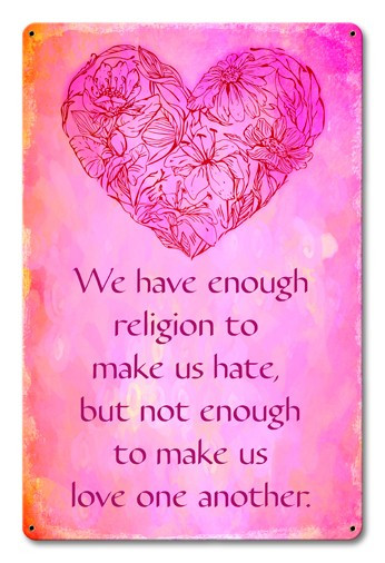 We Have Enough Metal Sign 12 x 18 Inches