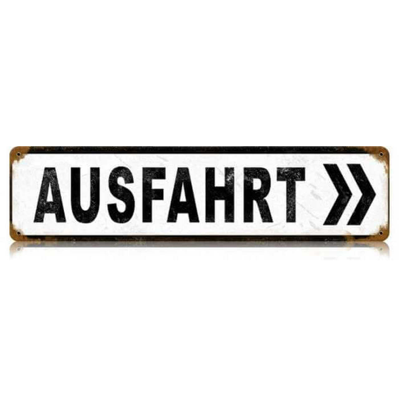 Retro Ausfahrt Metal Sign 20 x 5 inches