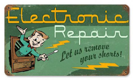 Electronic Repair Metal Sign 14 x 8 Inches